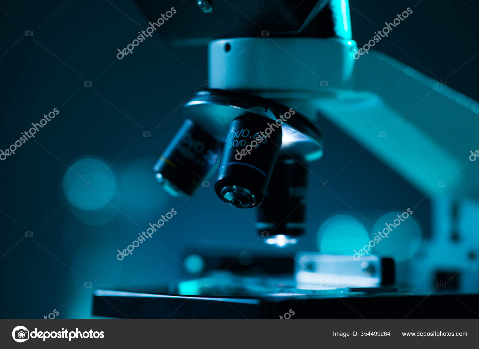 Close Scientific Microscope Laboratory Hospital Epidemic Disease ...