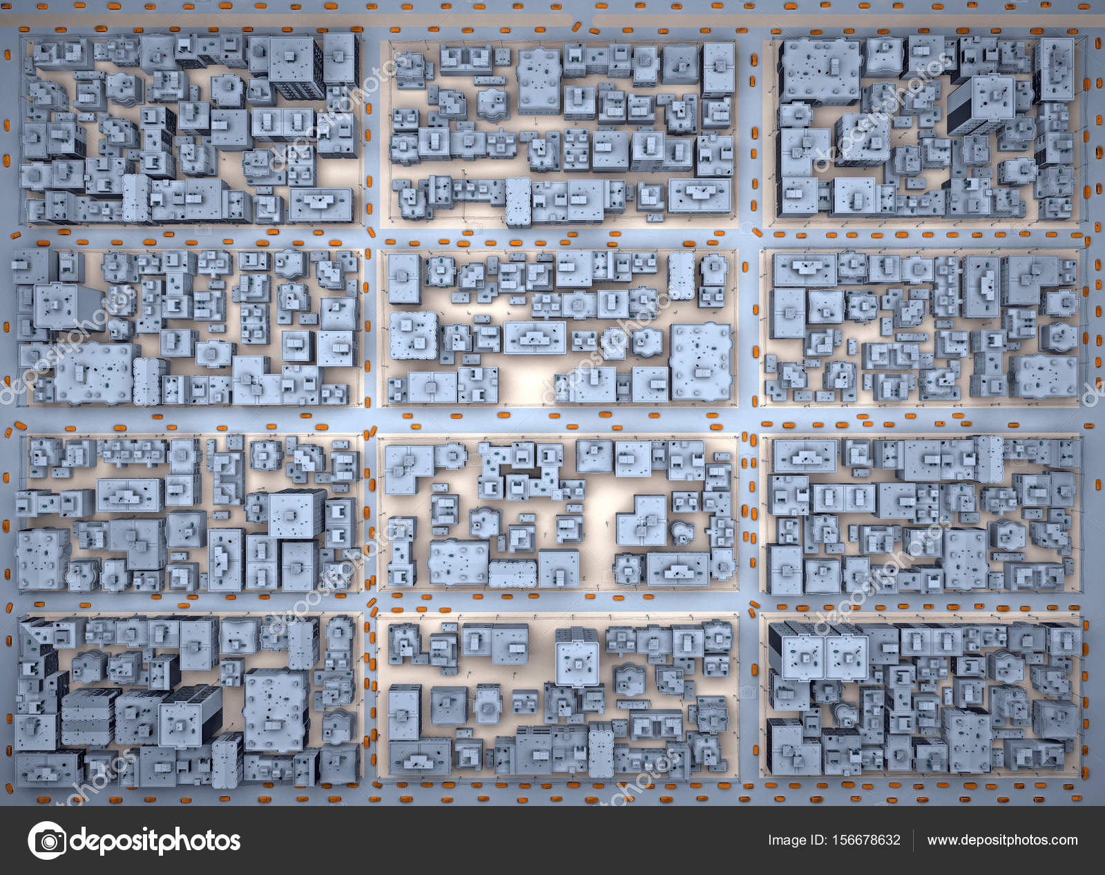 Low-rise city from above view — Stock Photo © petrovv #156678632