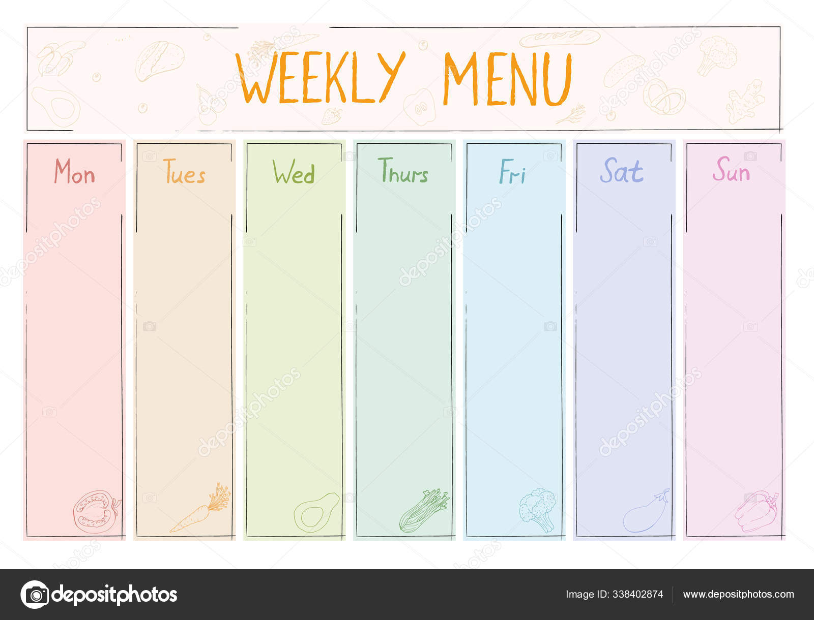 Weekly Menu Template