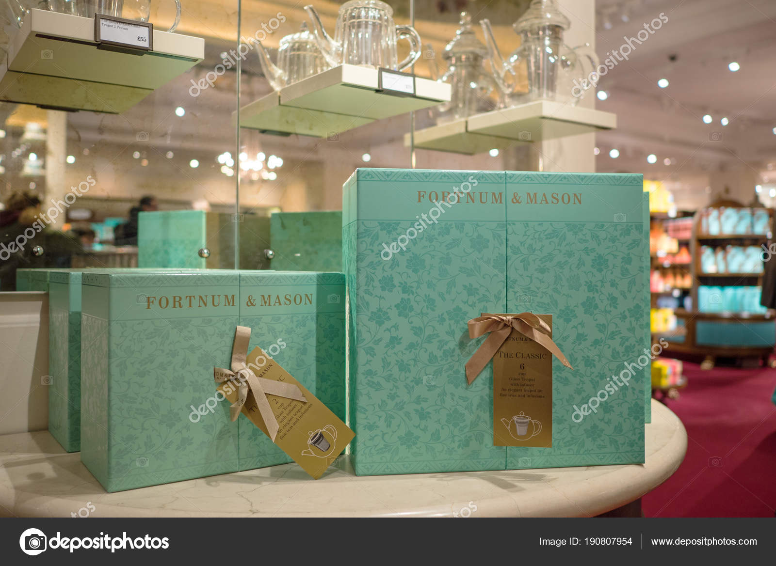 London Circa January 2018 Fortnum Mason Boxes Department Store ...