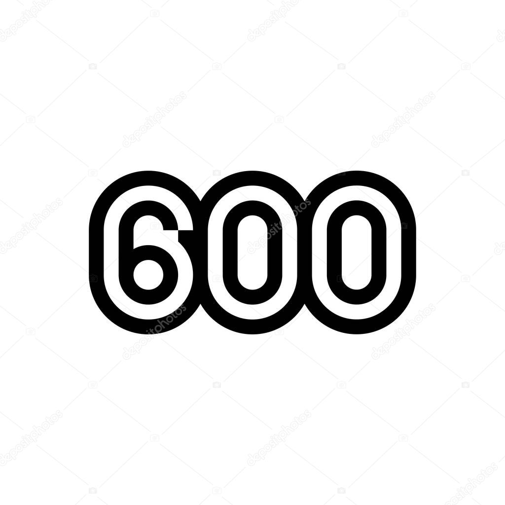 Número 600 diseño de iconos vectoriales para sitio web, infografía ...