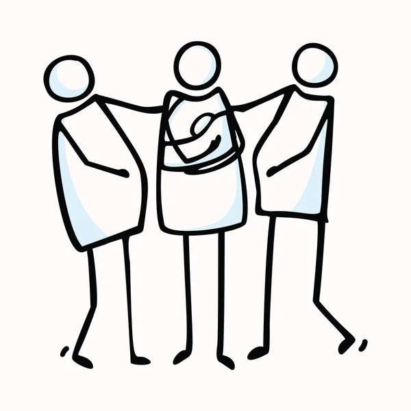 3 Stick Figure Friends