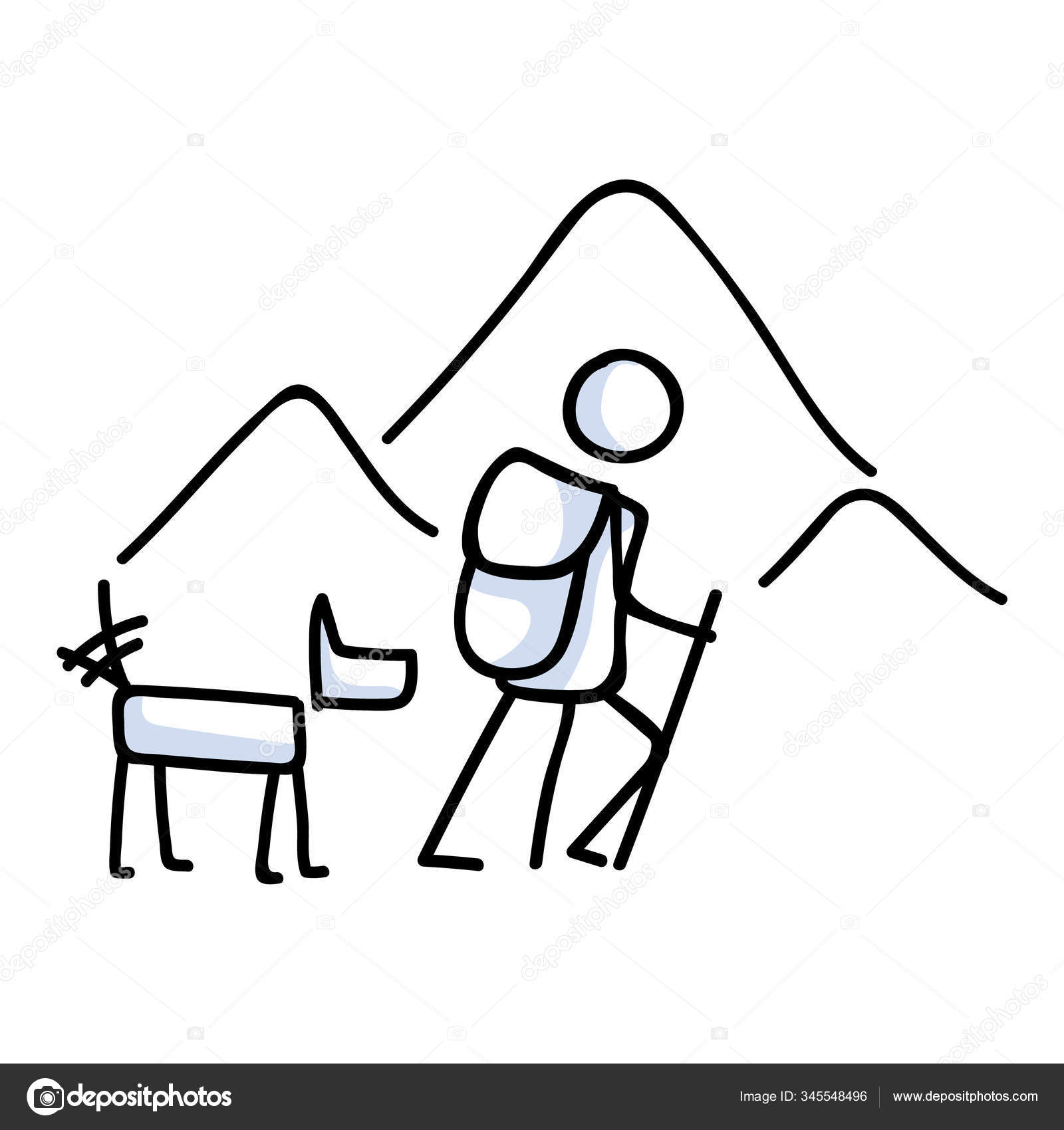 Stick Person Walking Clip Art