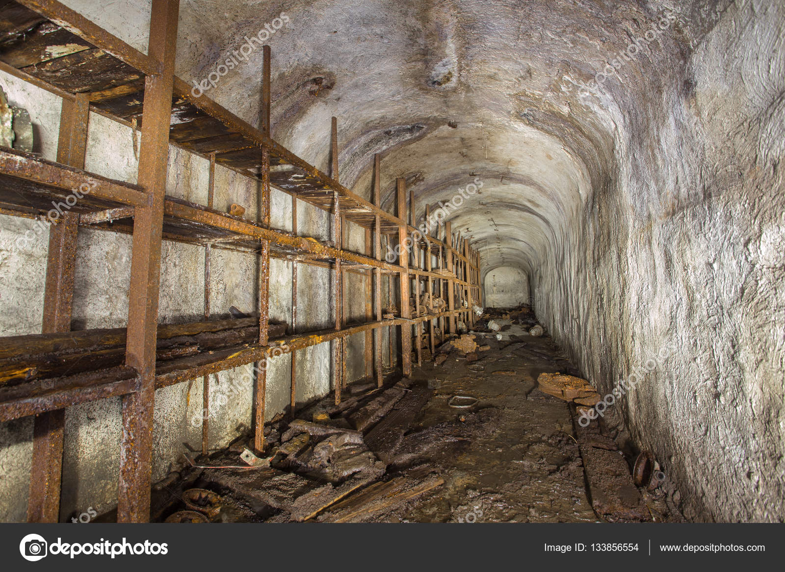 Underground Gold Mine Shaft Tunnel Drift Abandoned — Stock Photo ...