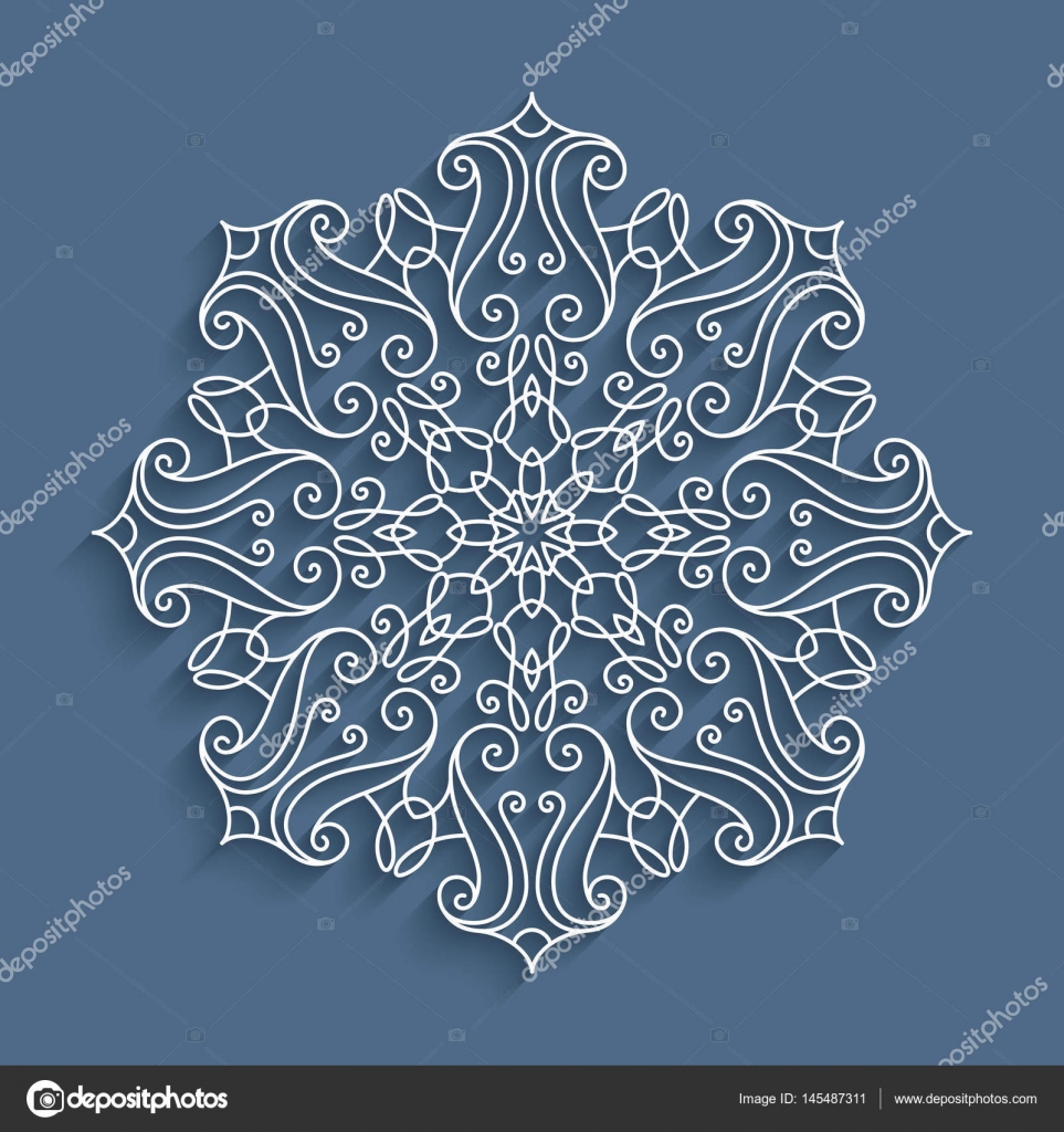 Paper lace doily, round crochet pattern Stock Vector by ©magenta10 ...