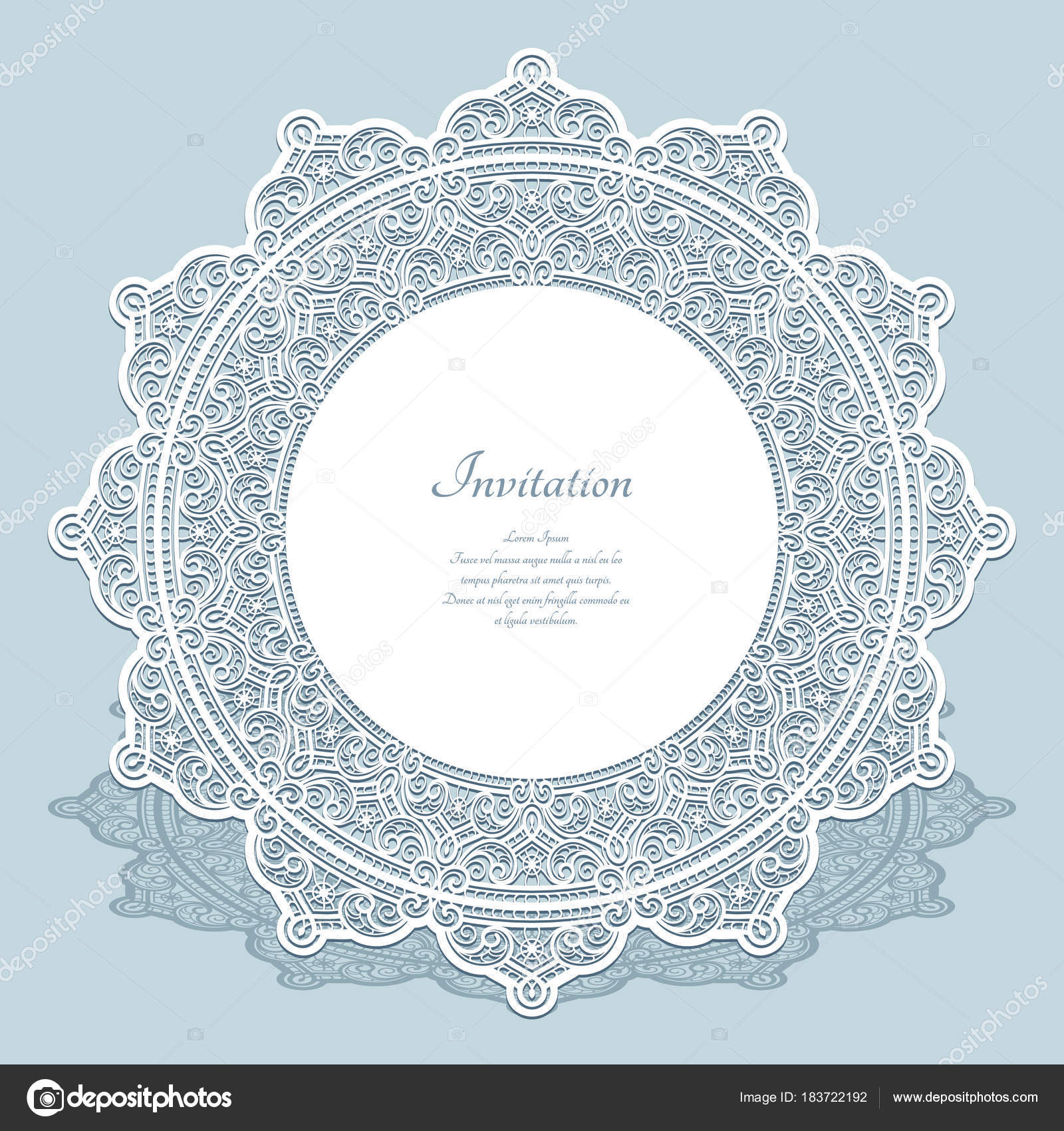 Round frame with cutout lace border pattern — Stock Vector © magenta10 ...