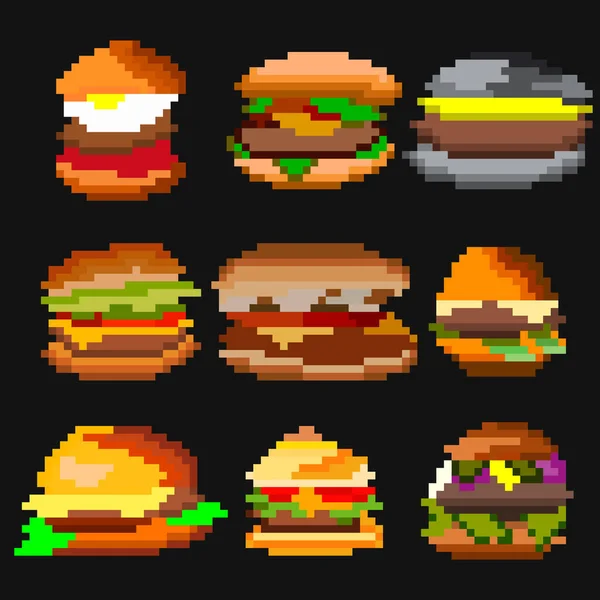 Comida de pixel art imágenes de stock de arte vectorial | Depositphotos