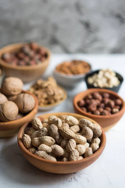 Mixed different nuts Stock Photo by ©Dragonfly666 159498278