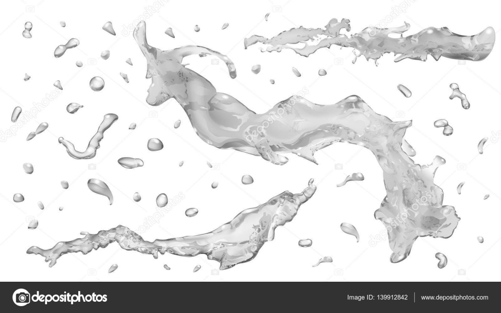 Opaque water splashes and water drops Stock Vector Image by ...