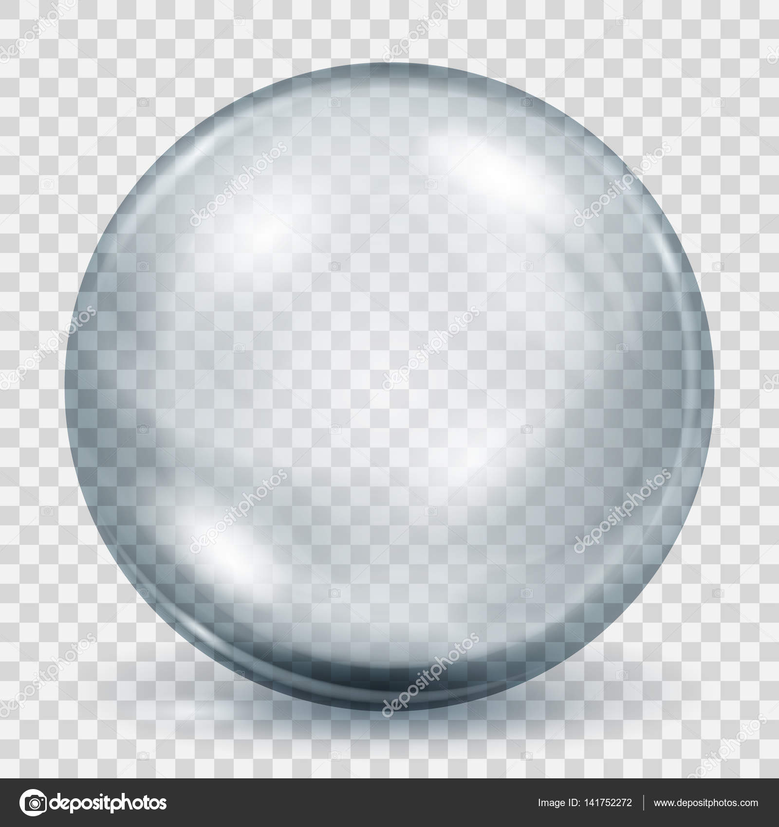Transparent gray sphere with shadow Stock Vector by ©31moonlight31 ...