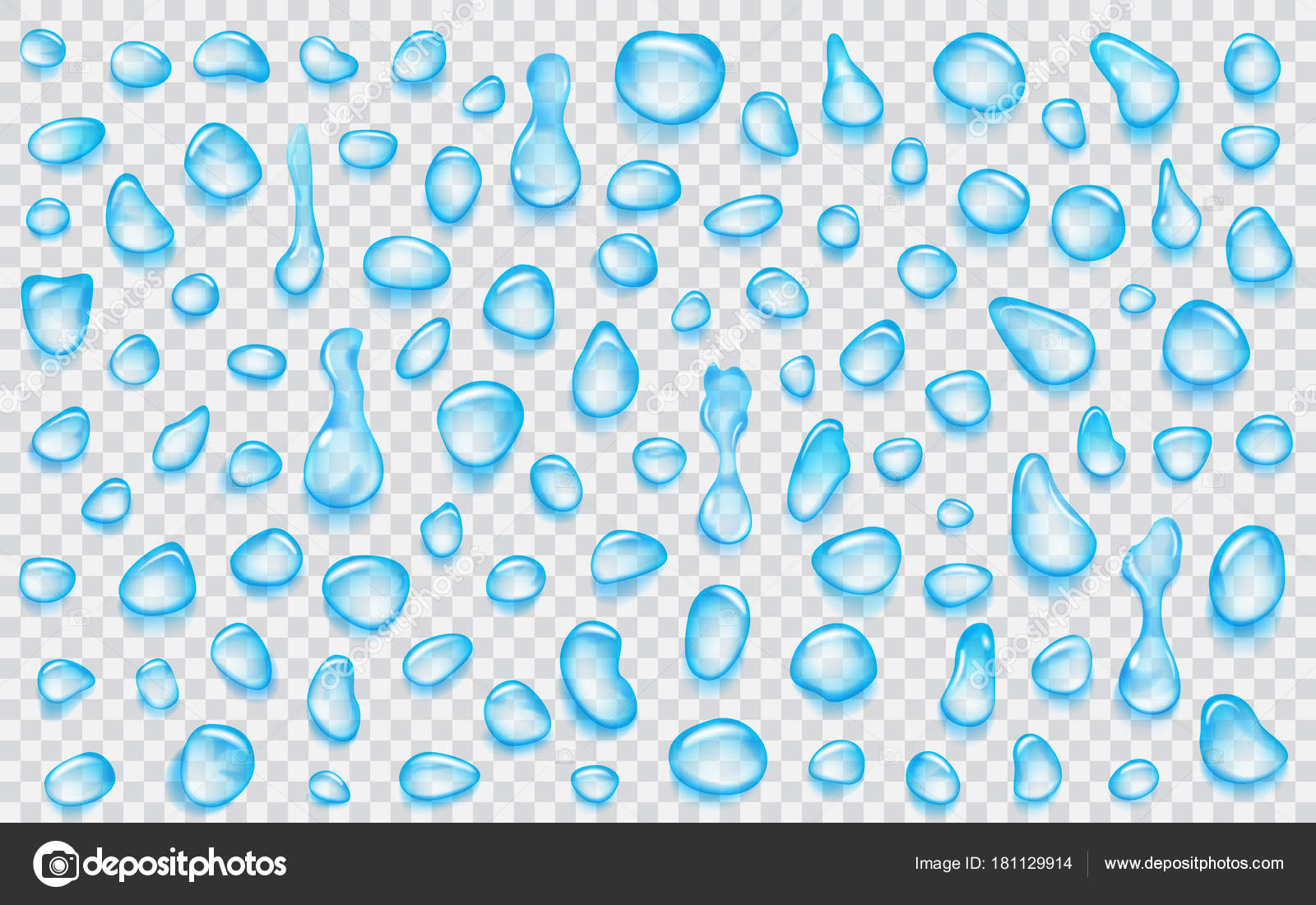 Transparent light blue drops Stock Vector by ©31moonlight31 181129914