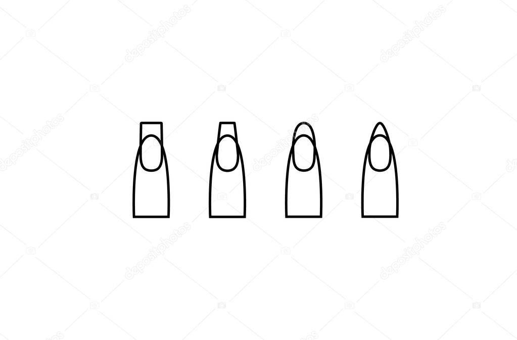 Vector different nail shapes Stock Vector Image by ©YasnaTenDP #130134920