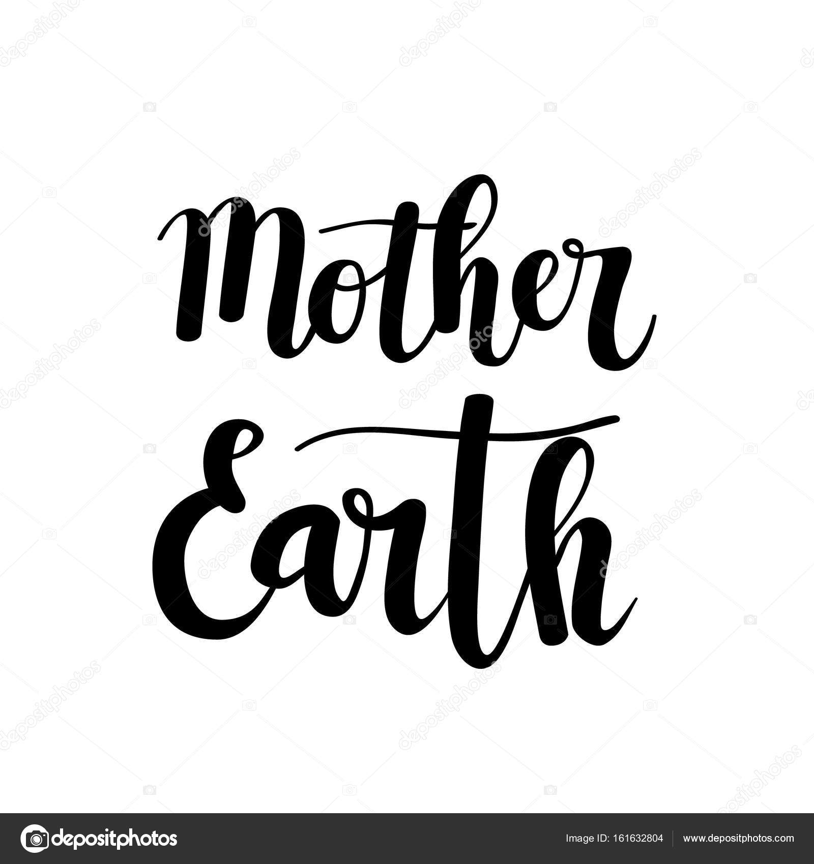 Mother earth vector calligraphy design Stock Vector by ©YasnaTenDP ...