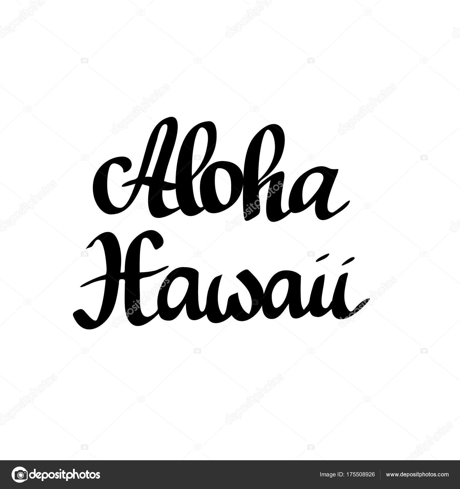 Aloha Hawaii letras vector, gráfico vectorial © YasnaTenDP imagen ...