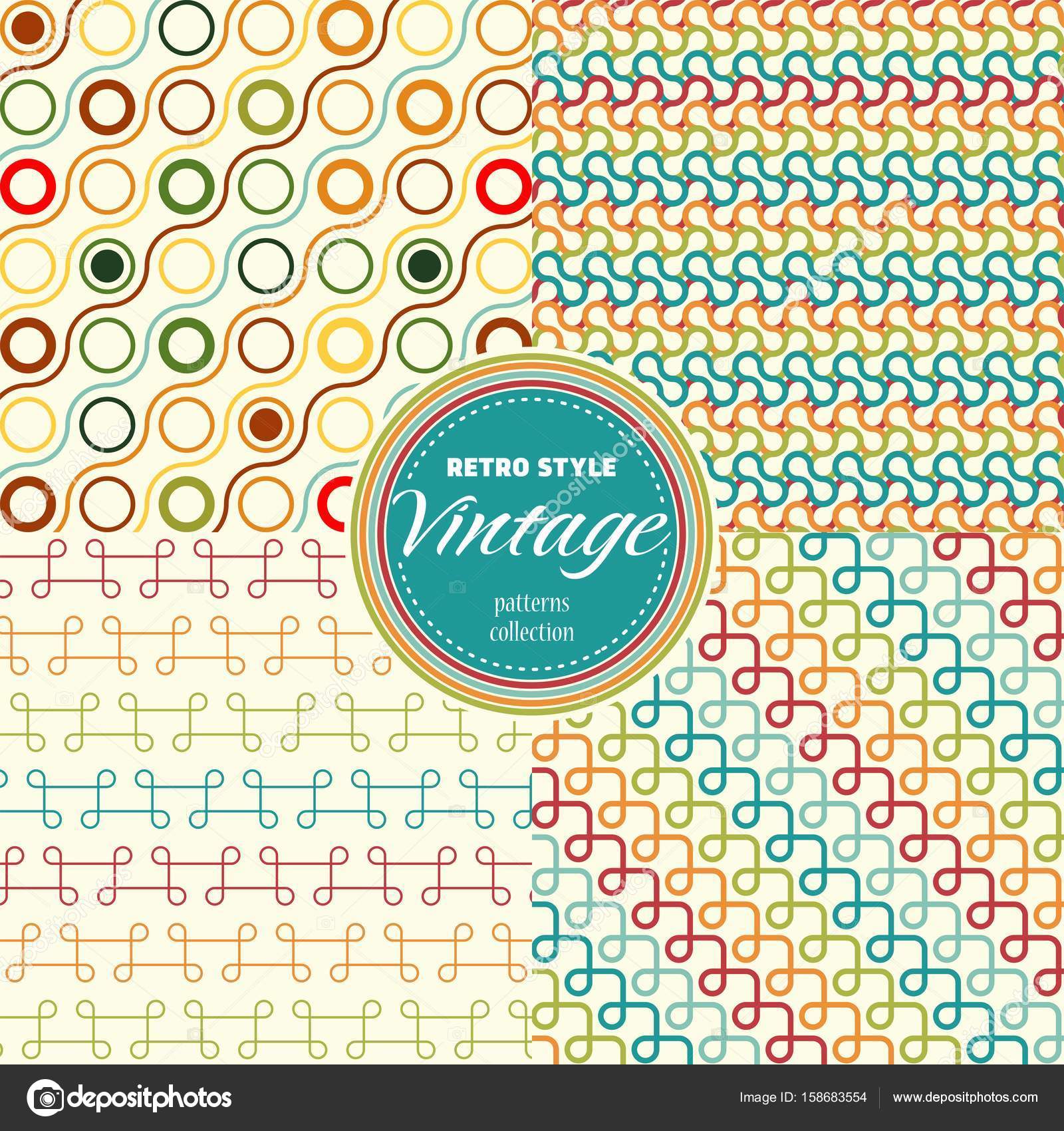 Retro style patterns for universal background Stock Vector by ...