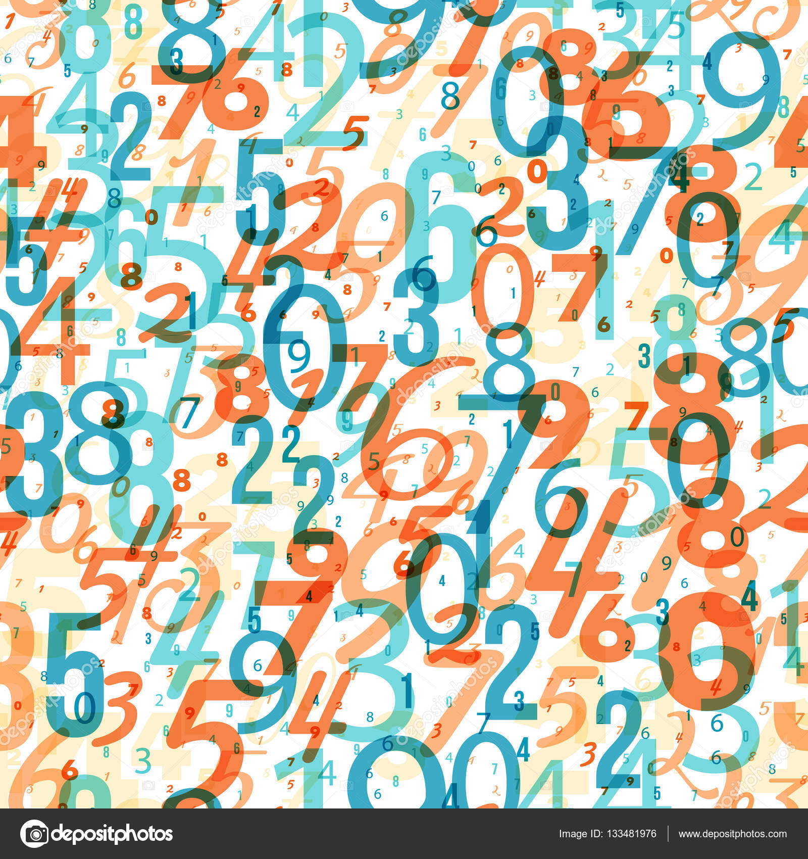 Mathematics background - different numbers pattern — Stock Vector ...