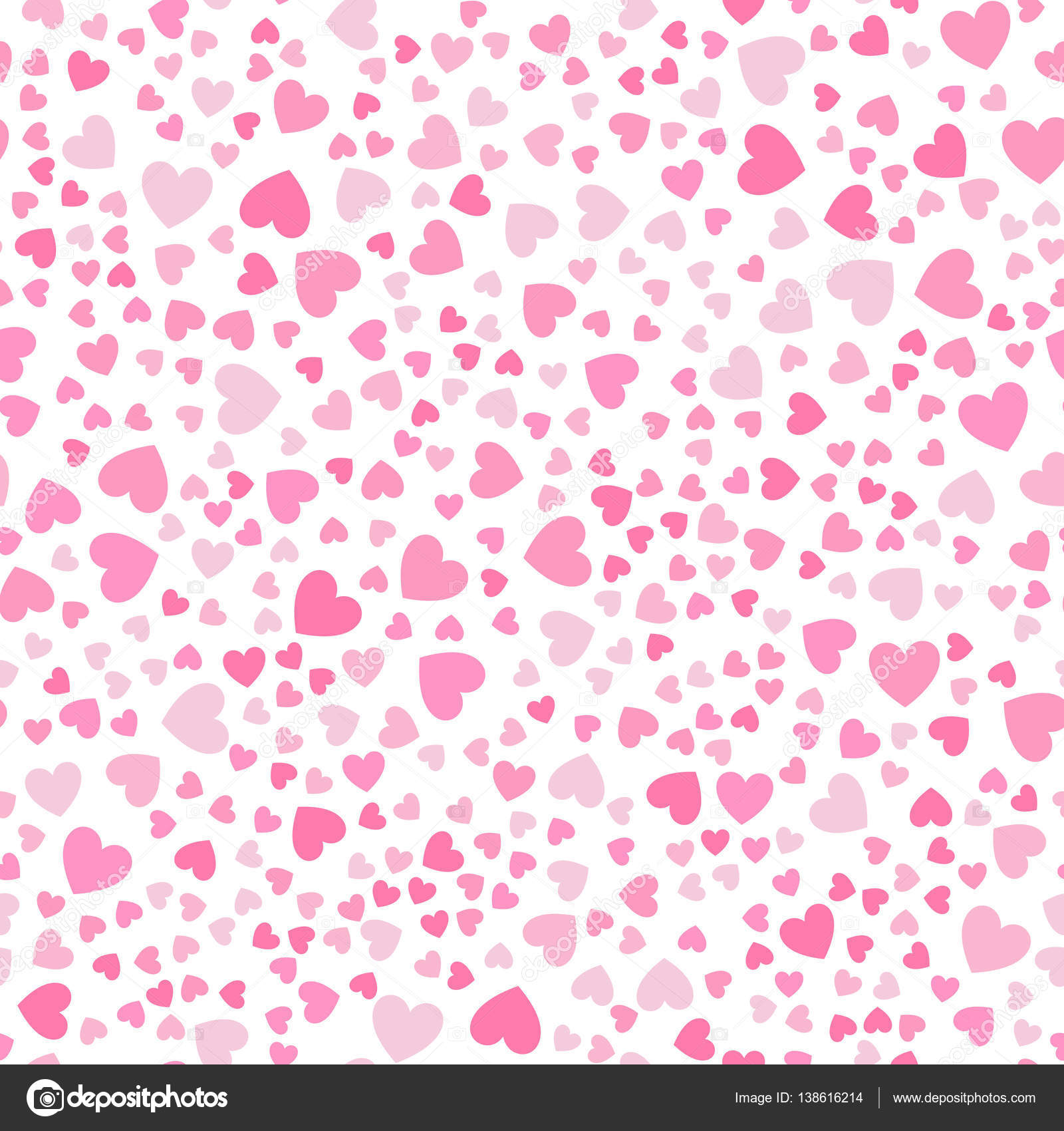Cute little hearts in seamless pattern Stock Vector Image by ...