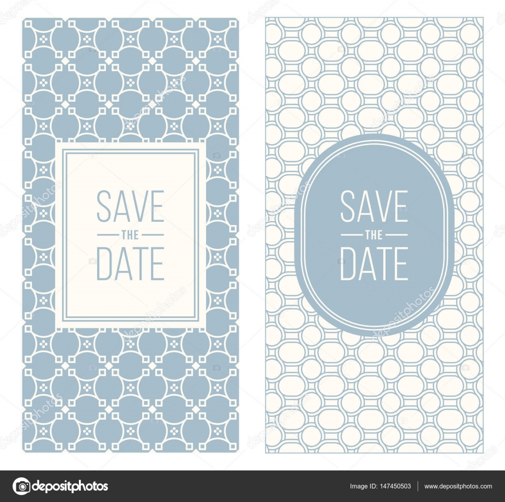 Retro invitation templates, patterned background — Stock Vector ...