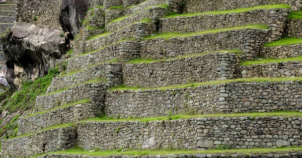 The terraces or agricultural platforms of the Inca Empire, Machu Picchu ...