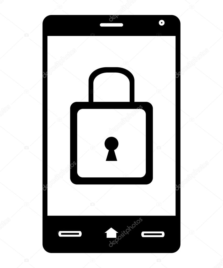 Smartphone With Lock — Stock Photo © ileezhun #128448880