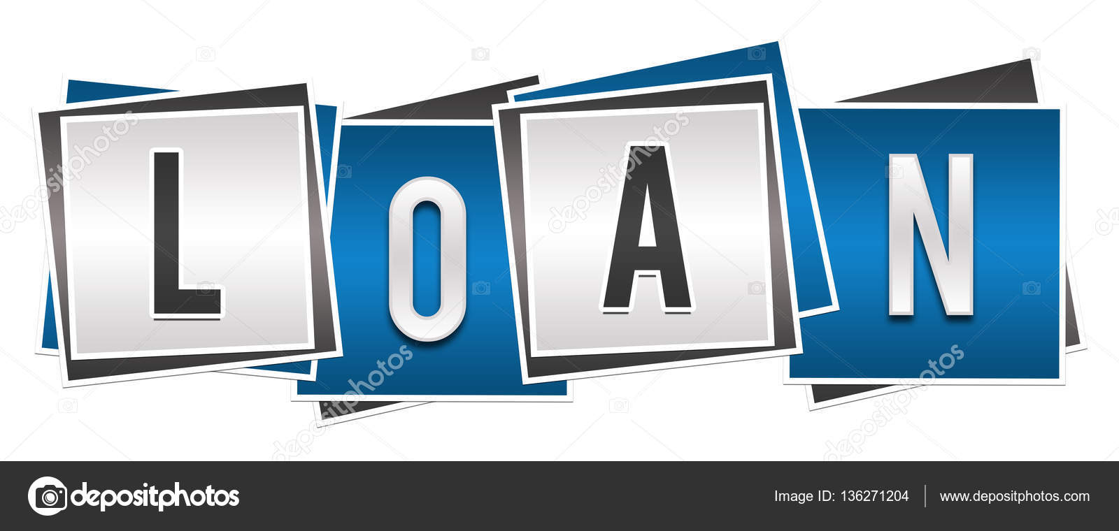 Loan Blue Grey Blocks Stock Photo by ©ileezhun 136271204