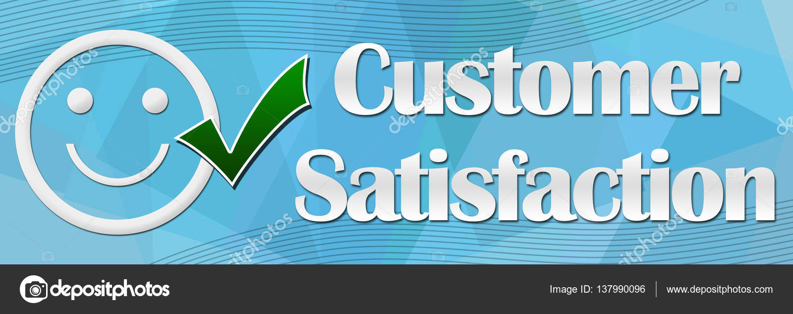 Customer Satisfaction Blue Squares Background Stock Photo by ©ileezhun ...