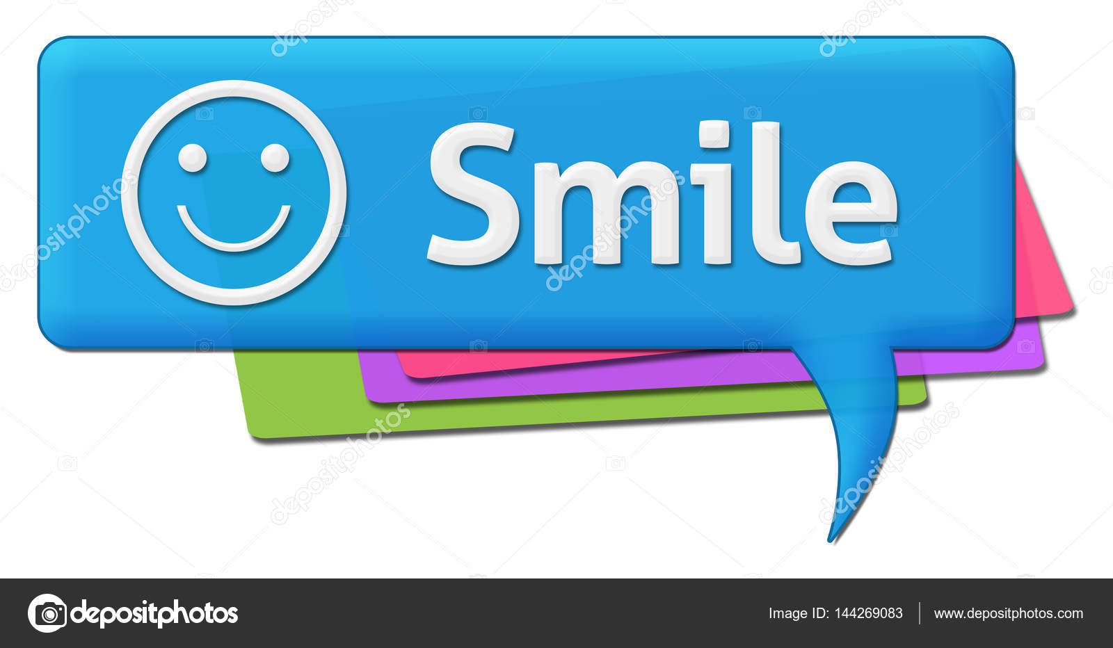 Smile Colorful Comment Symbol — Stock Photo © ileezhun #144269083