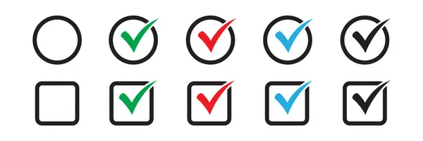 Checkbox Set Blank Checked Checkbox Vector Icon Stock Vector Image by ©DMVector #595429368