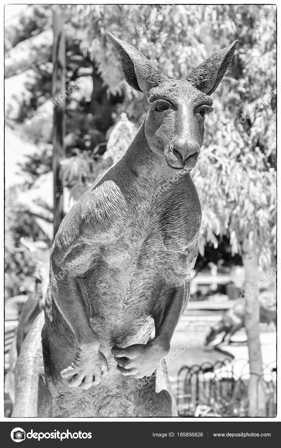Statue of kangaroo, Perth, Australia — Stock Editorial Photo ...