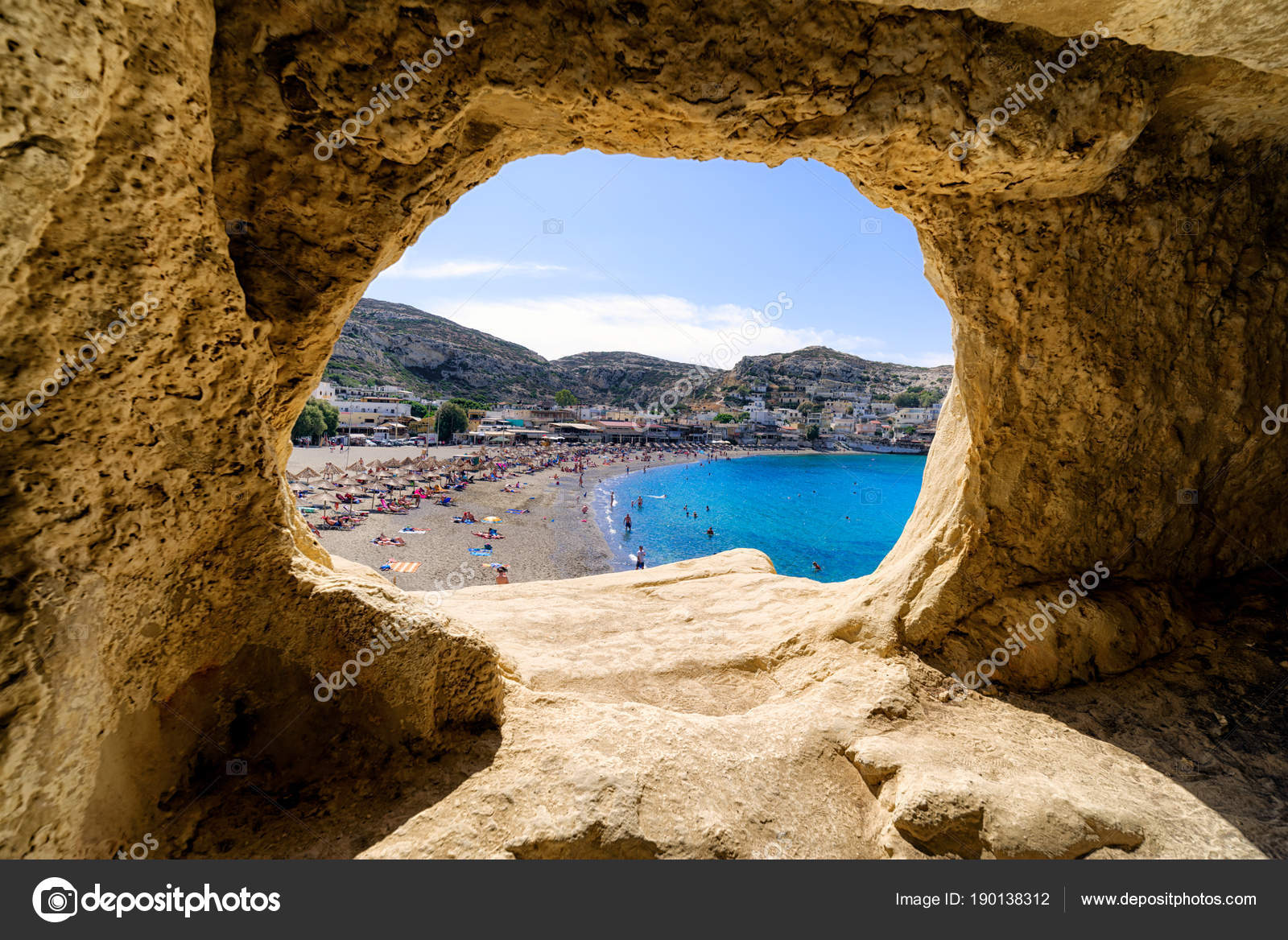 Images: matala crete | Matala beach at Crete, Greece – Stock Editorial ...