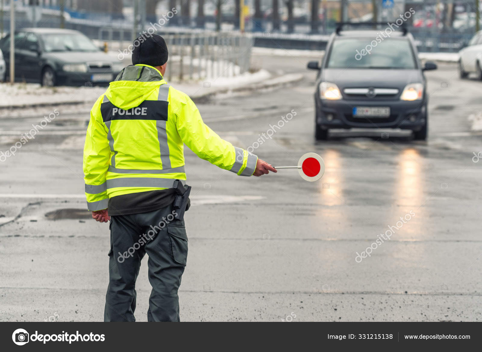 Traffic Policeman On Road