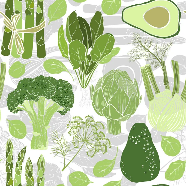 Green vegetables pattern — Stock Vector © maritime_m #134520660