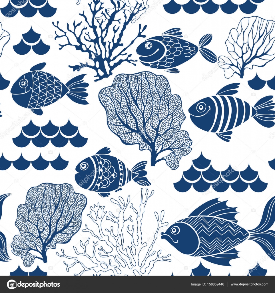 Marine cartoon background Stock Vector Image by ©maritime_m #158859446