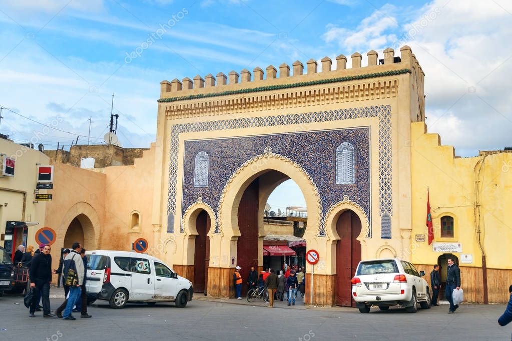 Bab Boujloud, or the Blue Gate. Fes. Morroco – Stock Editorial Photo ...