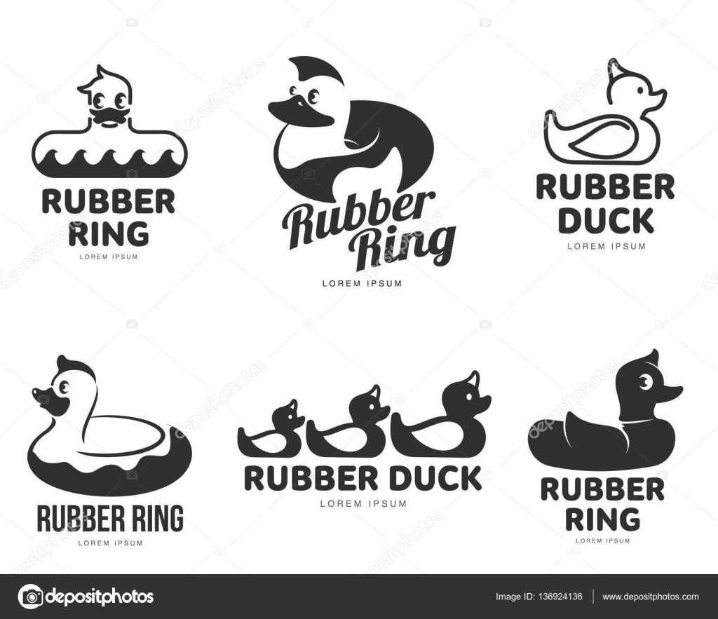 Set of logo templates with rubber duck Stock Vector by ©Sabelskaya ...