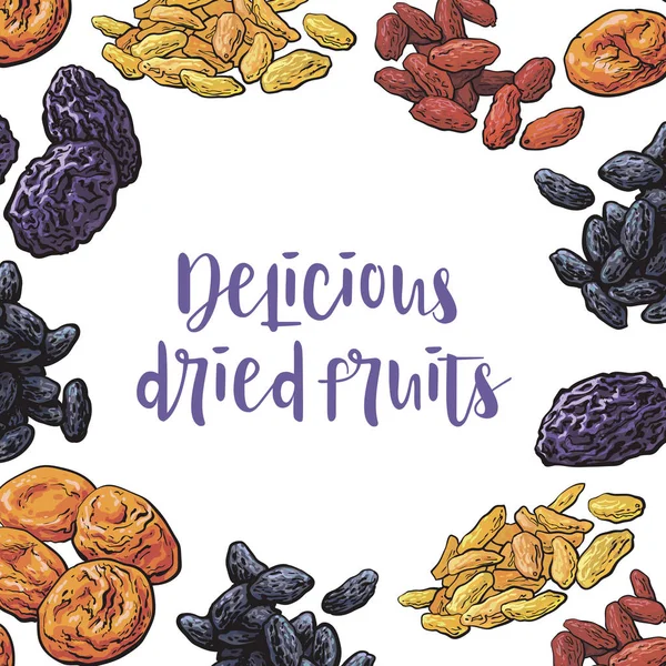 Fruta seca mixta Vector Art Stock Images | Depositphotos