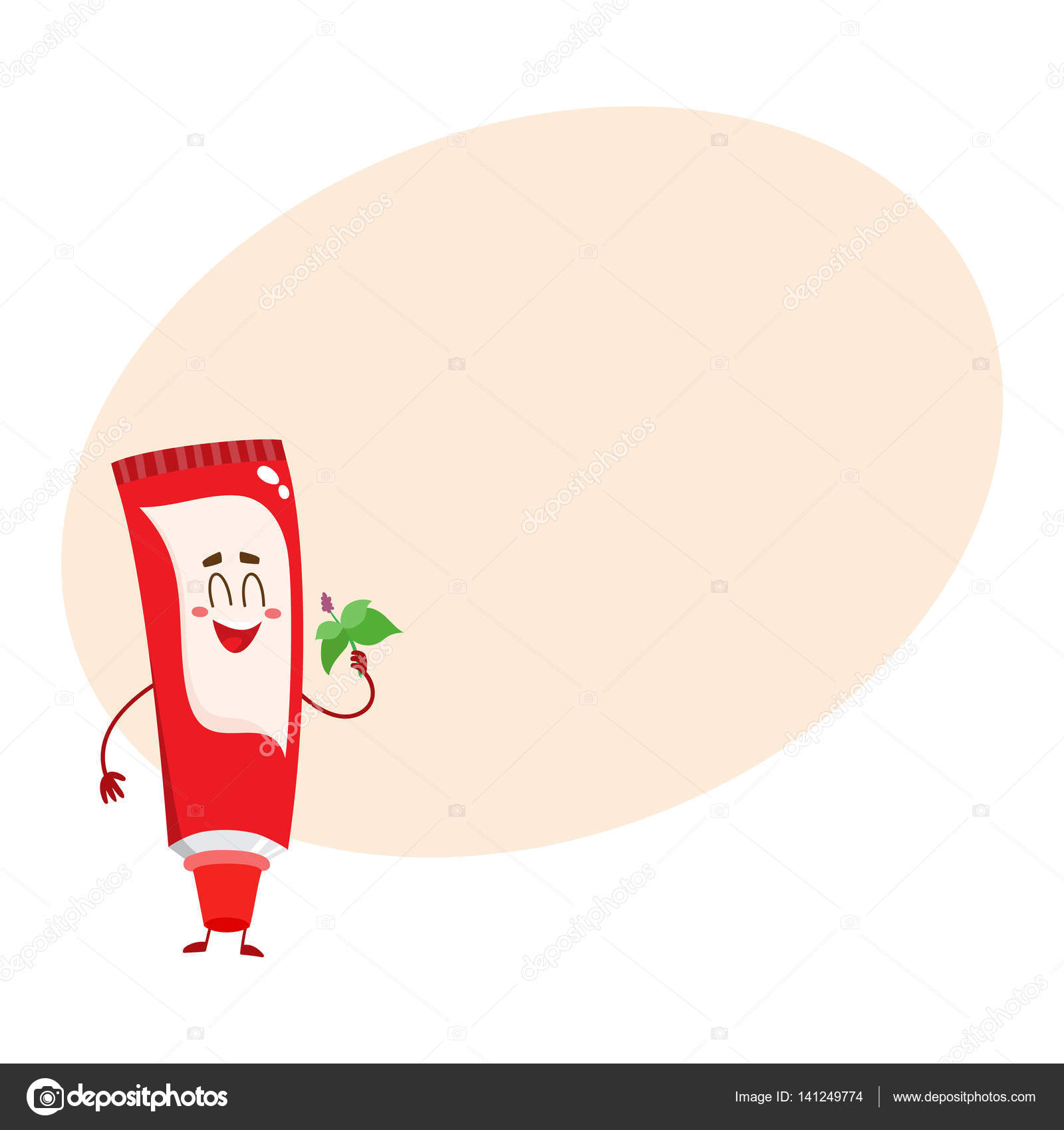 Cute and funny toothpaste character with smiling face Stock ...