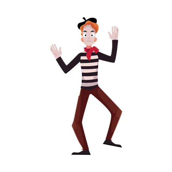 Two French mimes, young and old, in traditional costumes Stock Vector ...