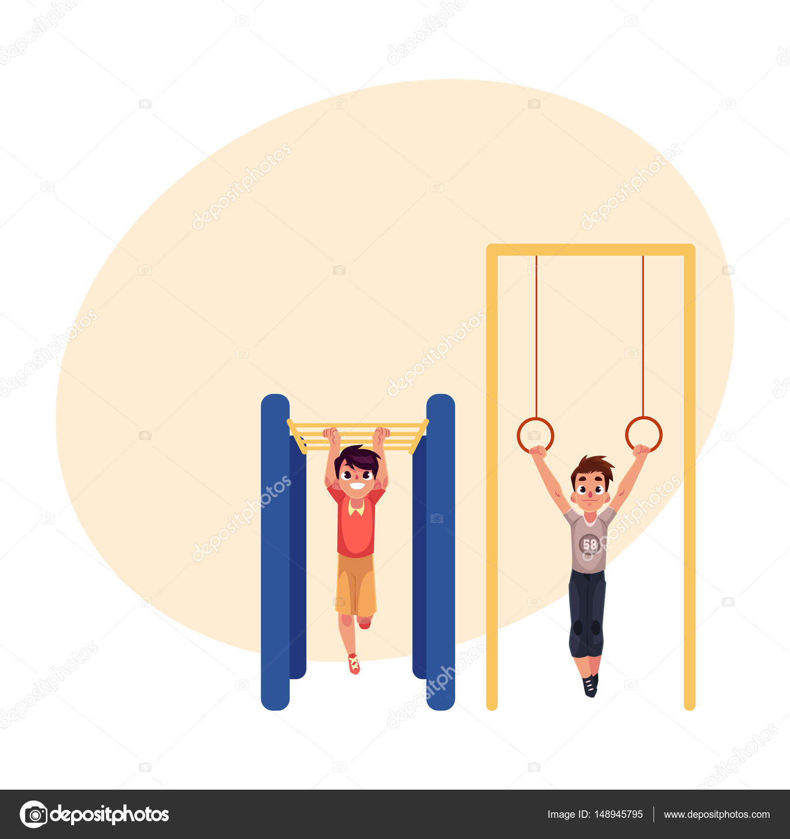 Dibujos Animados De Barras De Mono