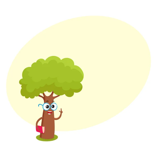 Set of funny comic tree characters showing various emotions Stock ...