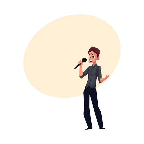 Drunk Man Singing In Karaoke Stock Vector Image By ©topvectors 107138852
