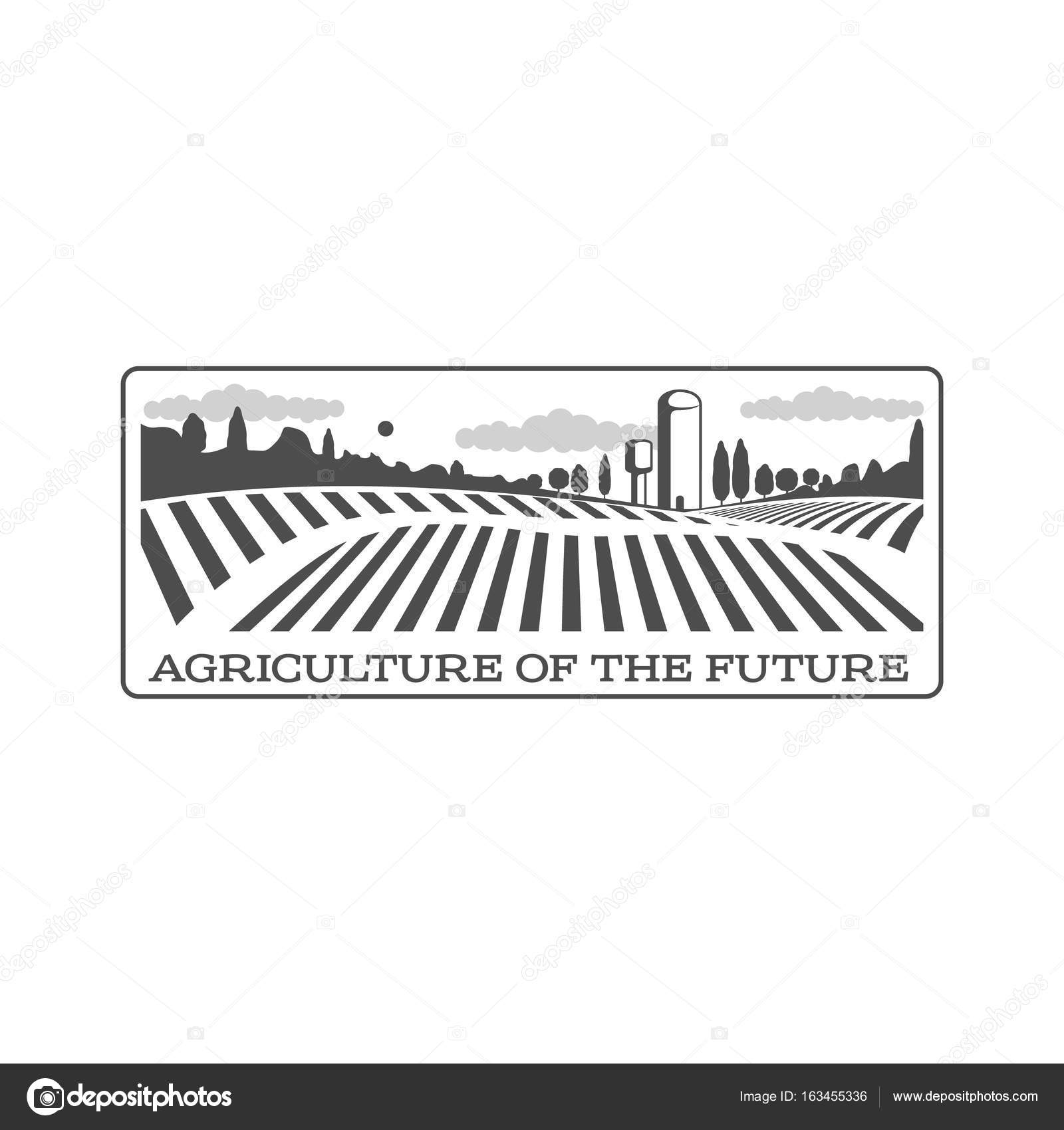 Horizontal farm fields logo, badge, label Stock Vector by ©Sabelskaya ...