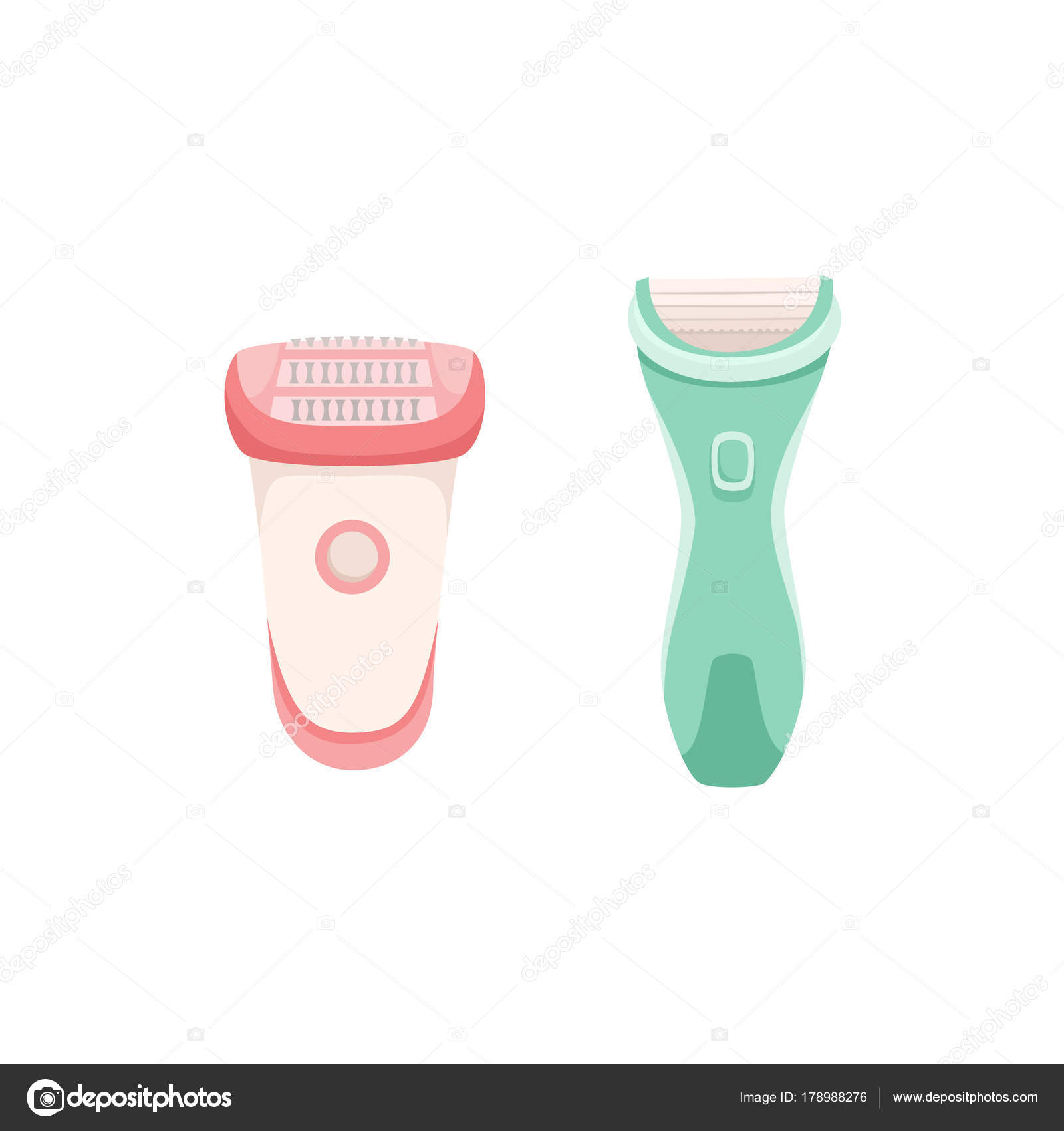 Vector flat hair removal tools icon set Stock Vector Image by ...