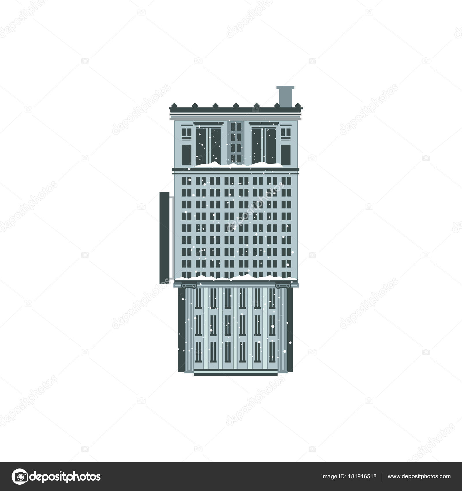 Vector flat business or residential building icon Stock Vector by ...