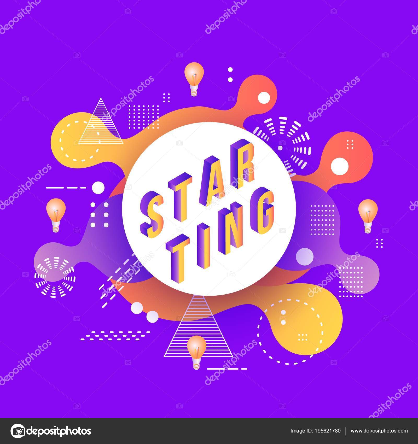 Vector starting vibrant poster template Stock Vector by ©Sabelskaya ...