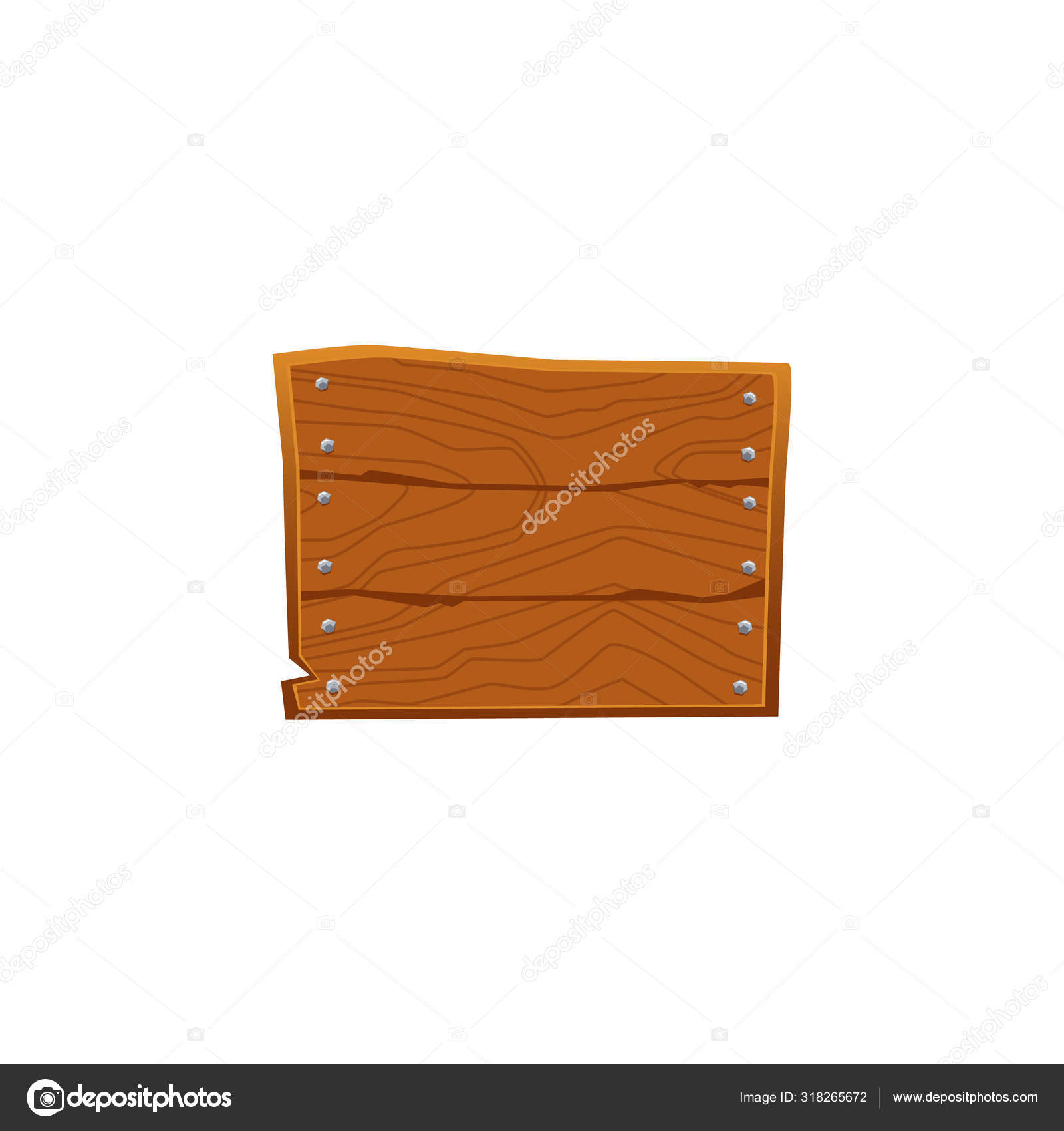 Placa de madeira vintage feita de placas, desenho animado ilustração ...