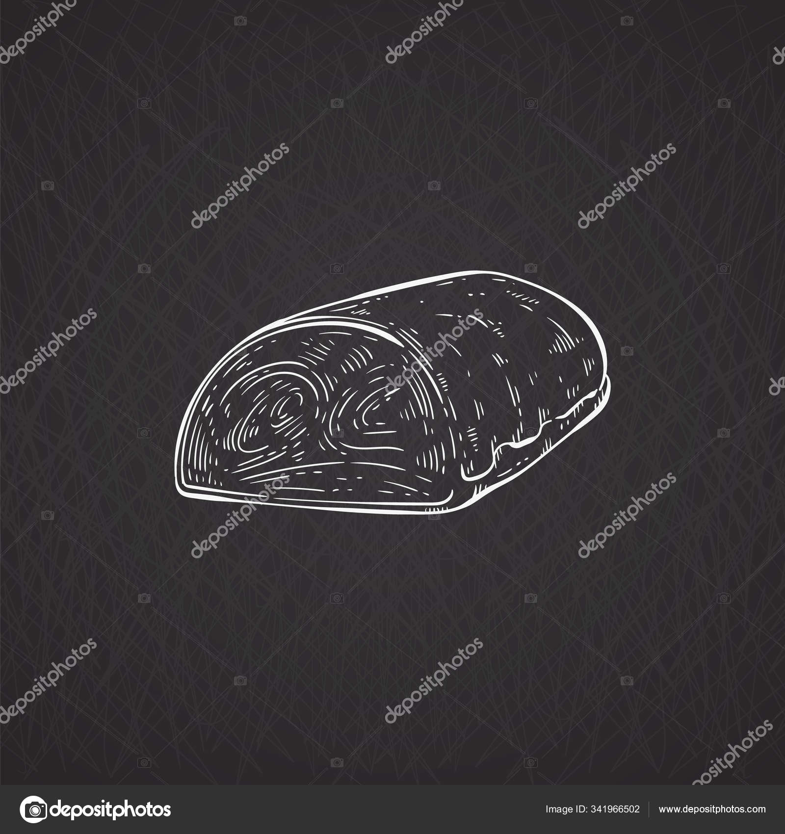 Hand drawn pork tenderloin or beef fillet. Stock Vector by ©Sabelskaya ...