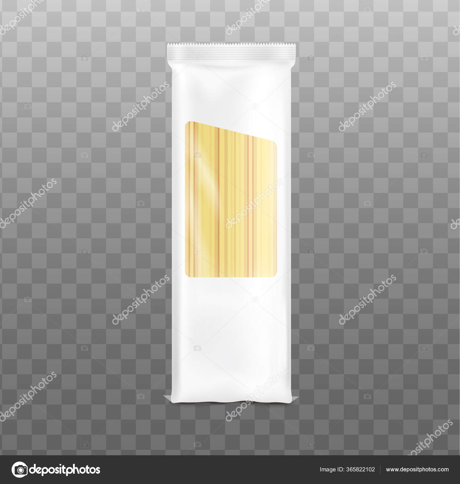 Realistic spaghetti pack mockup isolated on transparent background ...