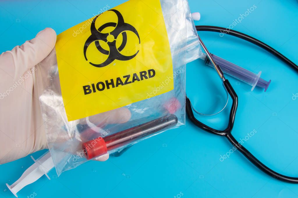 COVID 19 Coronavirus Muestra de sangre infectada en el tubo de muestra ...