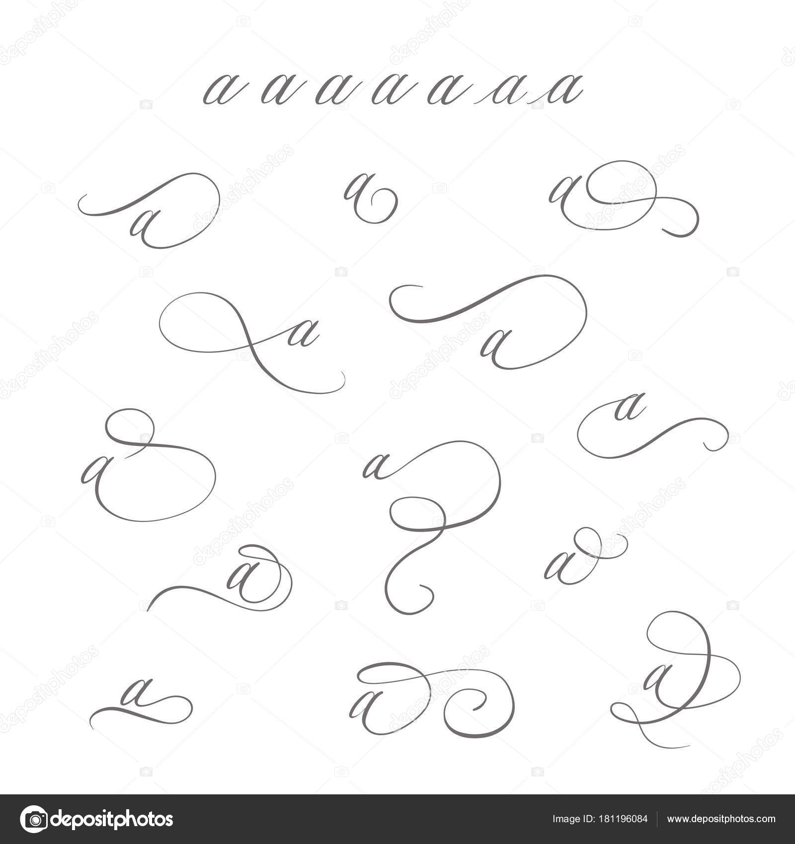 Hand drawn vector letter a. Ink illustration. Modern brush call Stock ...